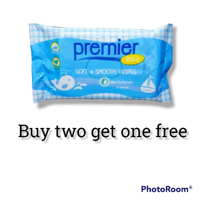 Jual TISU BASAH Premier Baby FRESH & SMOOTH WIPES NON PERFUMED 10 ...