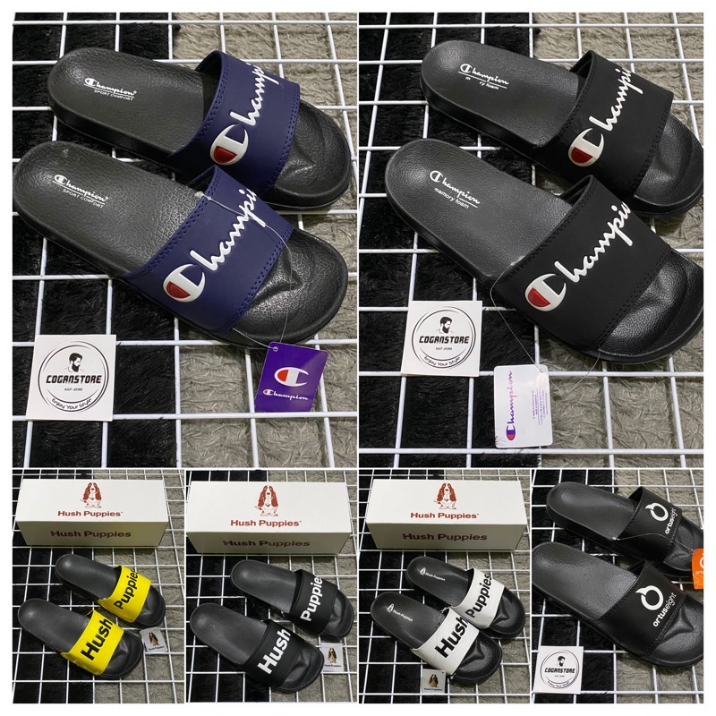 Jual SANDAL SLIDE PREMIUM (FREE STICKER DAN BISA COD) | Shopee Indonesia
