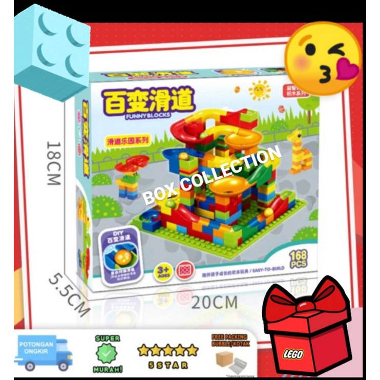 Jual Mainan balok bricks / Funny blocks 168 pcs mainan lego marble run ...