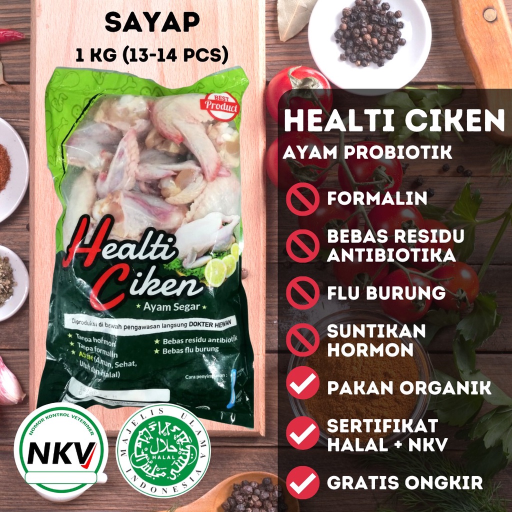Jual HEALTI CIKEN HEALTHY CHICKEN DAGING SAYAP AYAM SEHAT CHICKEN WINGS ...