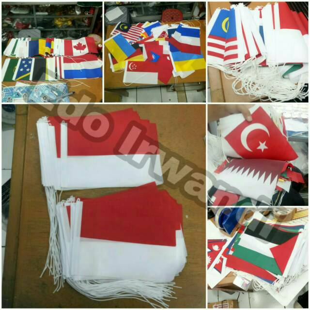 Jual Bendera Kecil Bendera Meja Bendera Negara ukuran 15 cm x 22,5 cm ...