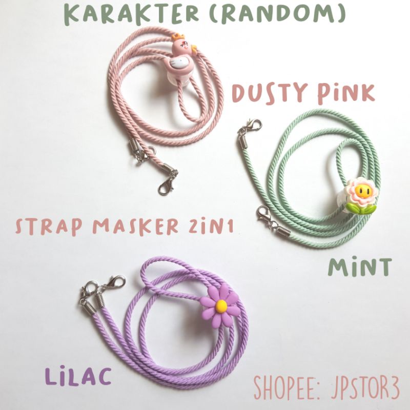 Jual Strap masker 2in1 karakter clay lucu (DEWASA) | Shopee Indonesia