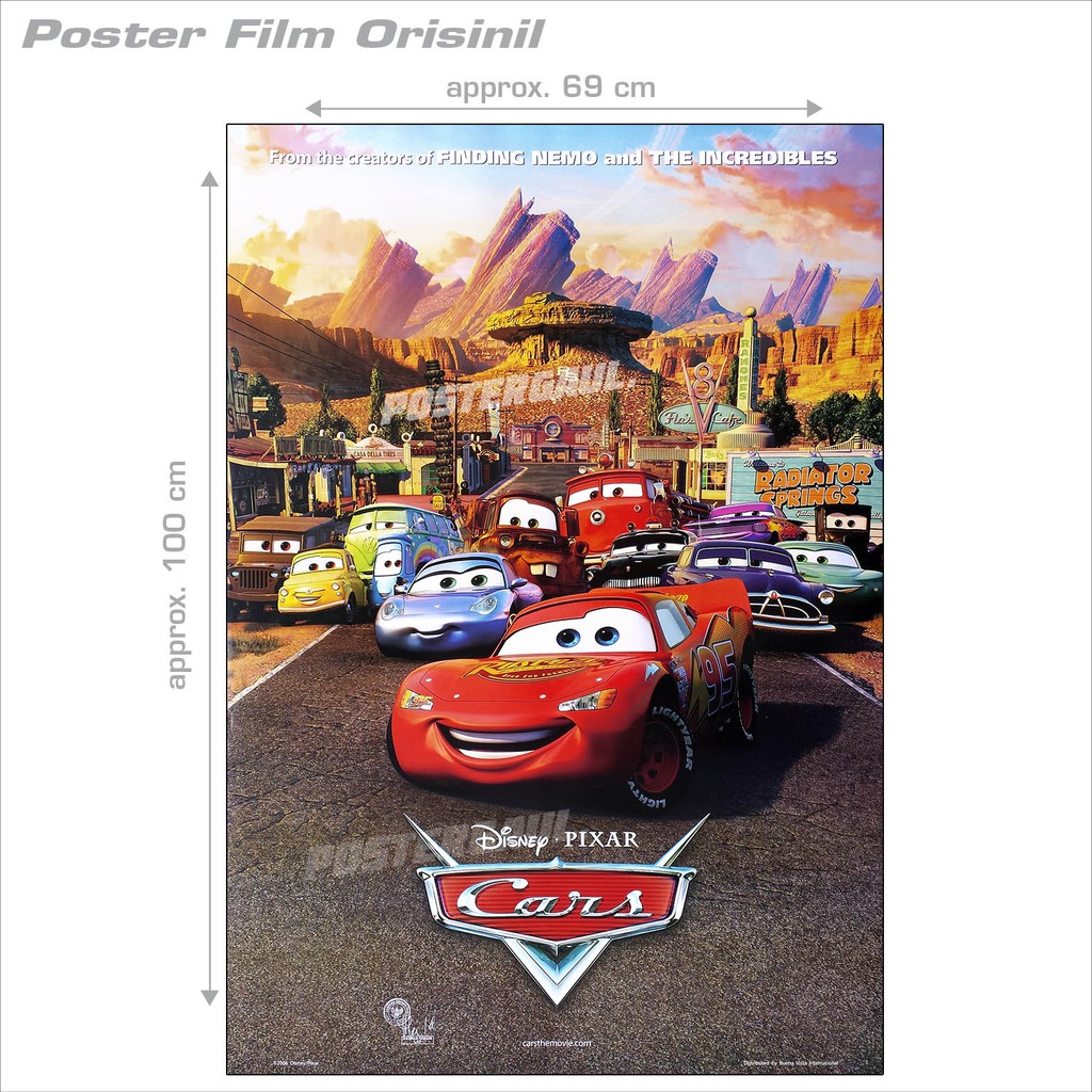 Jual Poster Film CARS - original Indonesian one sheet 69 x 100 cm ...