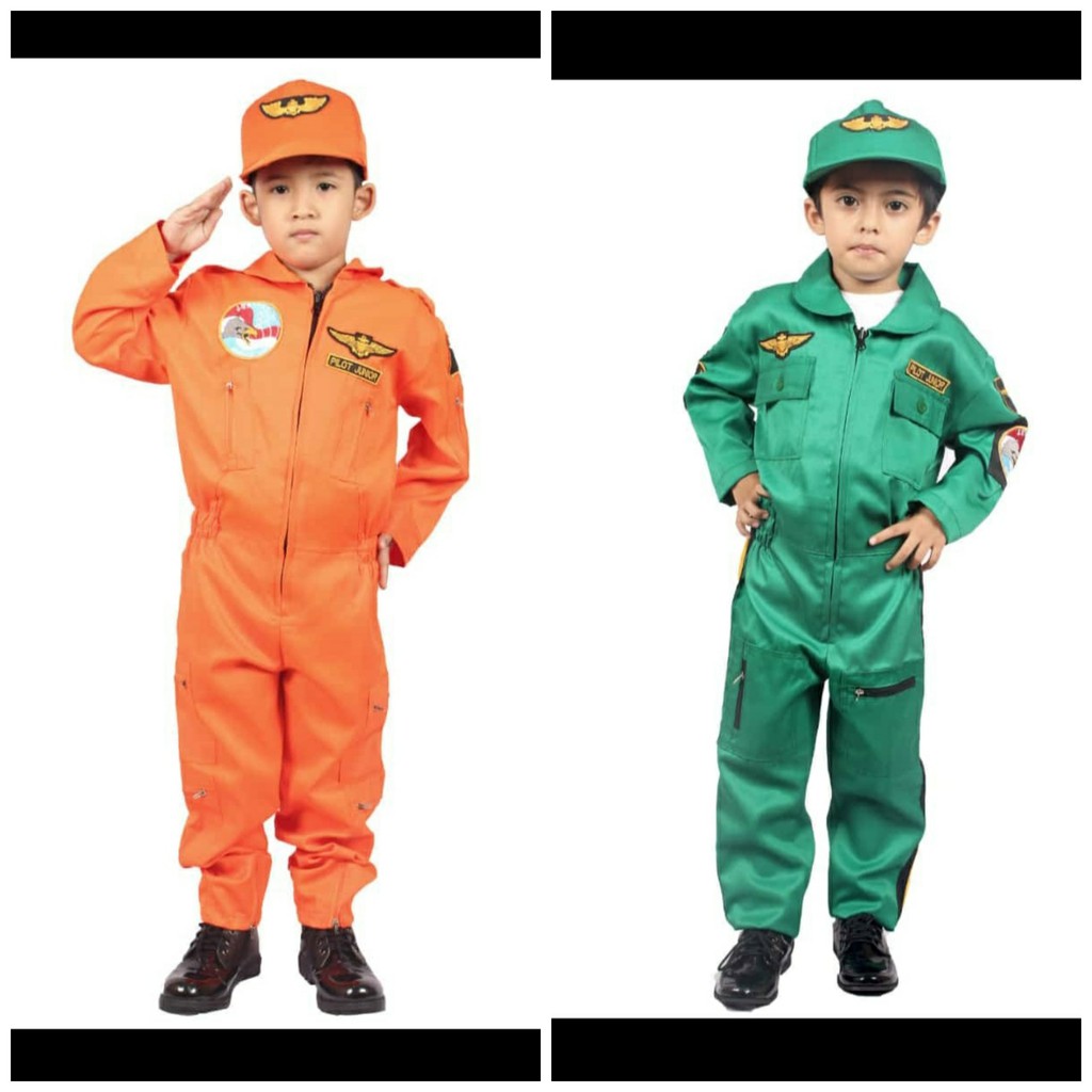 Jual PAKAIAN PROFESI PILOT PESAWAT TEMPUR / PILOT JUNIOR 3-8 TAHUN ...