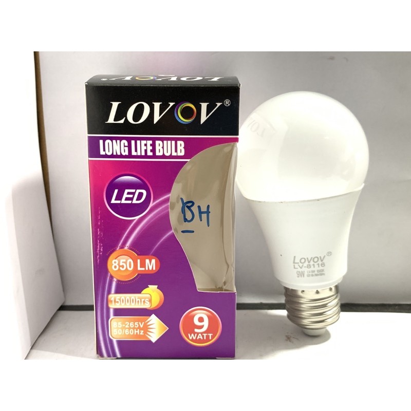 Jual BOHLAM BOLA LAMPU LED BULB 9watt 9W 9 watt BERGARANSI 1 TAHUN LOVOV PUTIH SUPER SANGAT ...