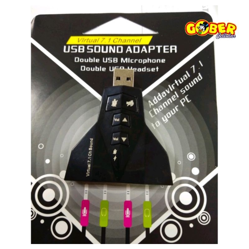 Jual USB SOUND CARD 7.1 DOUBLE / VIRTUAL SOUNDCARD 7.1 | Shopee Indonesia