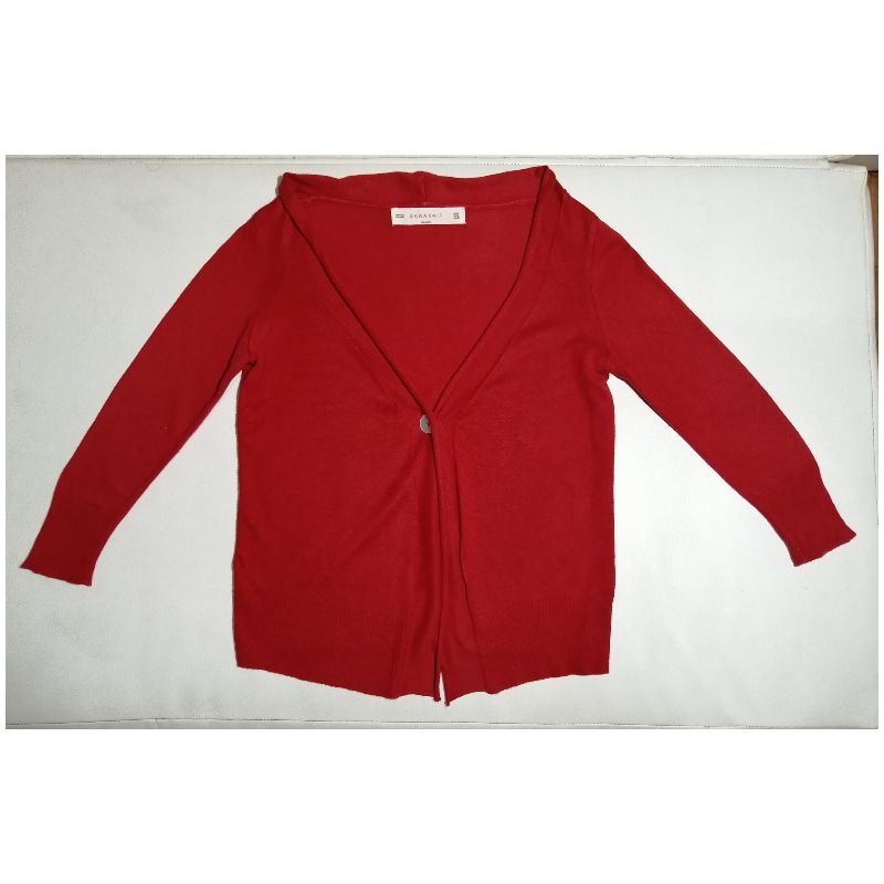 Jual Zara Outer Rajut Merah Preloved | Shopee Indonesia