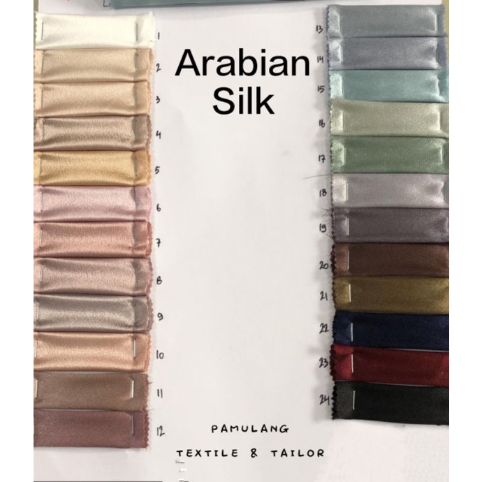 Jual Kain Arabian Silk || Harga Per Setengah Meter (50 cm) | Shopee ...