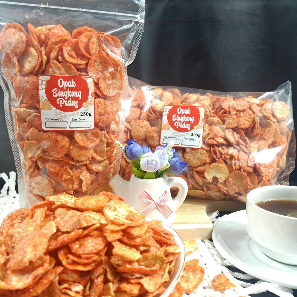 Jual snack kiloan opak singkong pedas 500gram | jajanan jadul | makanan ...