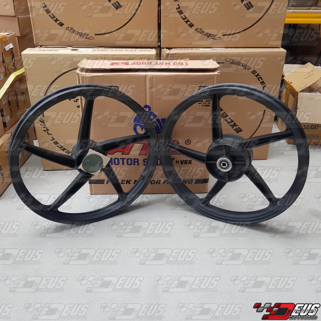 Jual Velg ATZ Palang 5 Jupiter Z MX Old F1ZR Vega Hitam Doff R17 140 x ...