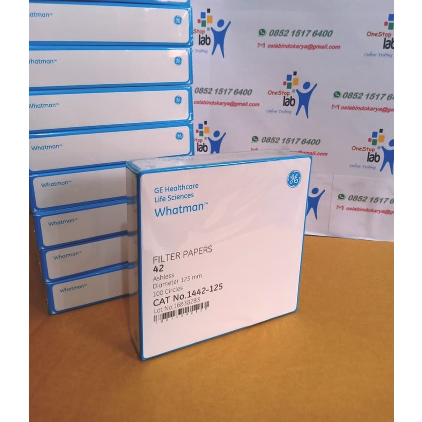 Jual WHATMAN 1442-125 Filter Paper no 42 dia 125 mm Kertas Saring ...
