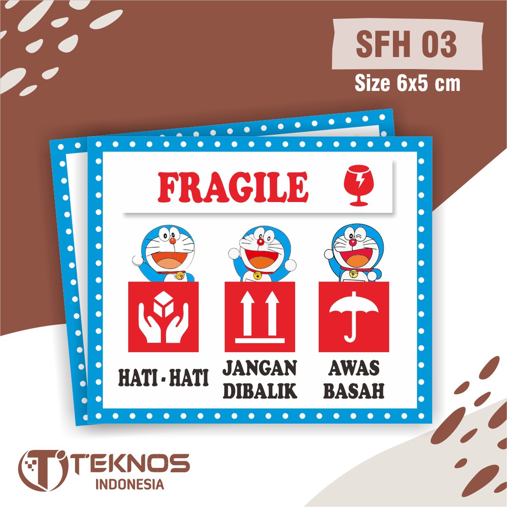 Jual STIKER FRAGILE - STIKER FRAGILE DORAEMON LUCU MURAH [100 PCS ...