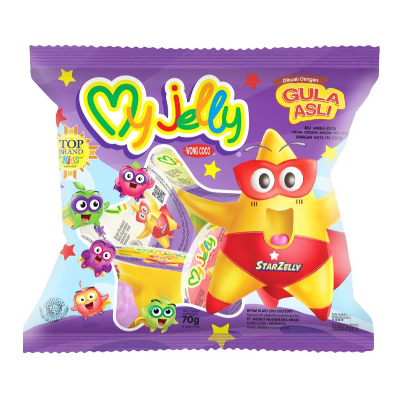 Jual My Jelly Wong Coco isi 5 Kemasan 70 gram dengan Nata De Coco ...