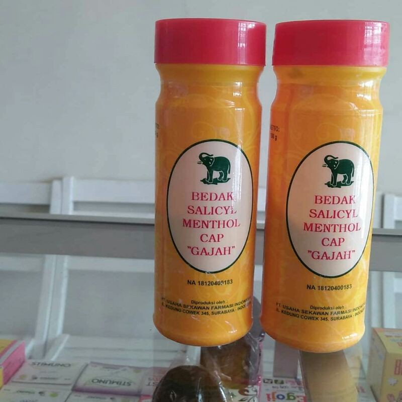 Jual Bedak Salicyl Menthol Cap Gajah 100 gram | Shopee Indonesia