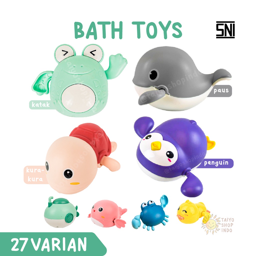 Jual TAIYO Mainan Anak Bath Toys Mandi Bayi Berenang Binatang Hewan ...