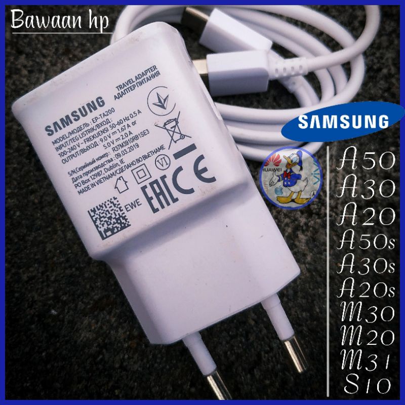 Jual Samsung Charger A50 A20 A30 A51 A52 Original 15 Watt Fast Charging ...