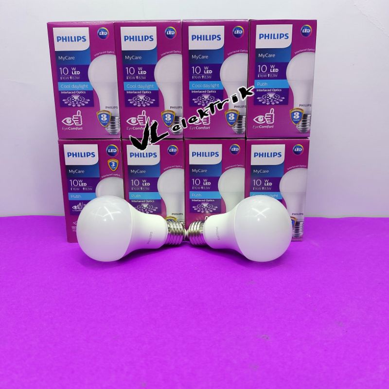 Jual LAMPU LED PHILIPS 10 WATT PUTIH MyCare | Shopee Indonesia