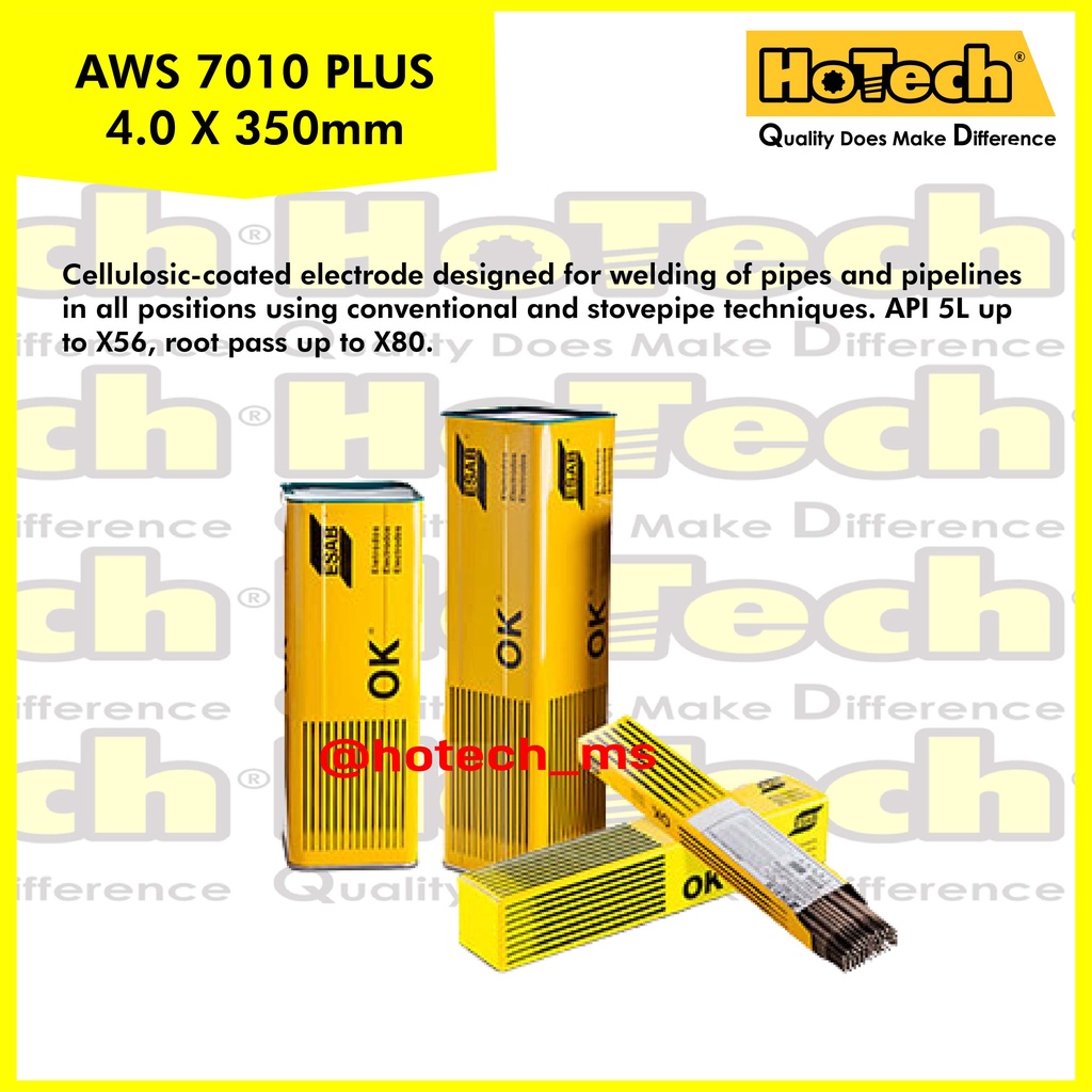 Jual Esab PIPEWELD 7010 PLUS size 4.0 x 350mm Stick SMAW Welding ...
