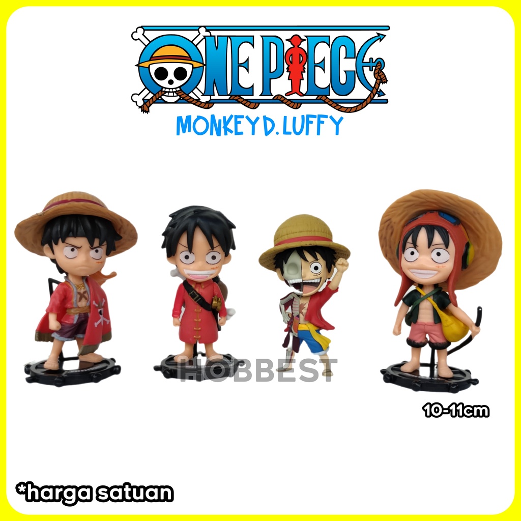 Jual ONE PIECE Monkey D. Luffy 10cm - Action Figure Set Miniatur ...