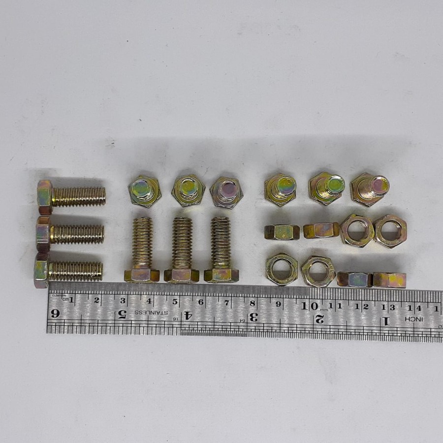 Jual BAUT MUR M8 X 20 KUNING BMK M8X20 PANJANG 2CM 2 CM KUNCI 12 8X20 20MM | Shopee Indonesia