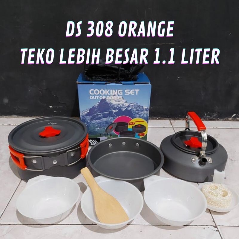 Jual Nesting cooking set ds 308 ada teko | Shopee Indonesia