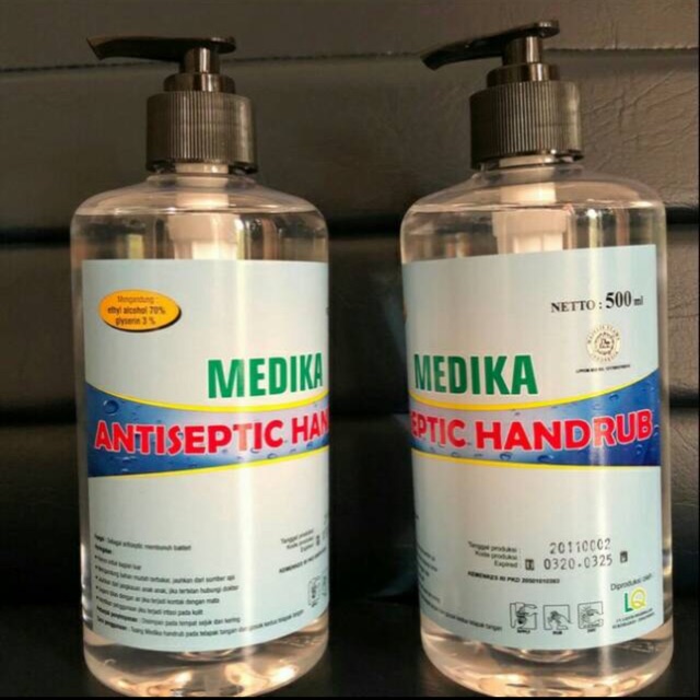 Jual Antiseptic Medika Hand Rub 500ml ( stock ga banyak ) | Shopee ...