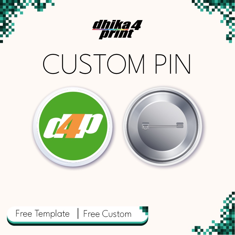 Jual Custom PIN / PIN Peniti Tanpa minimal Order / Pin 44mm / Pin 55 mm ...