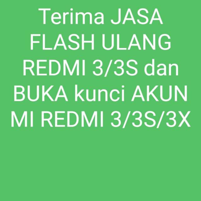 Jual Jasa FLASH HP XIAOMI REDMI 3S | Shopee Indonesia