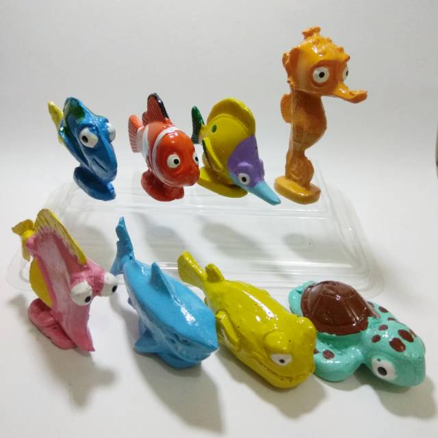 Jual FINDING NEMO TOPPER SET 8 / BAHAN FIBER / FIGURE LOKAL KUE ULTAH ...