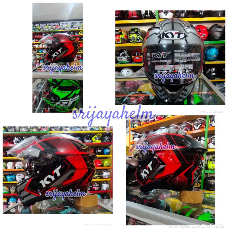 Jual HELM KYT FALCON 2 ARMOR BLAK/RED DOBEL VISOR Indonesia|Shopee ...