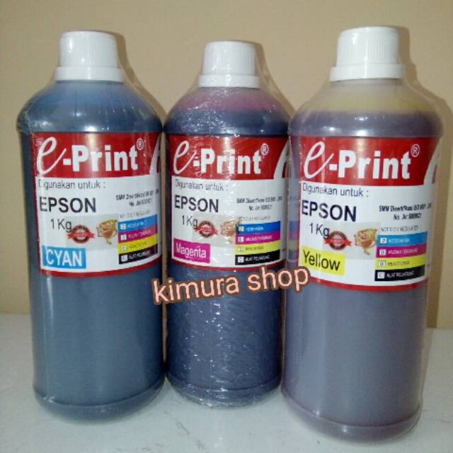 Jual Tinta Color Epson Warna EPRINT E-PRINT 1 Liter Merah Kuning Biru ...