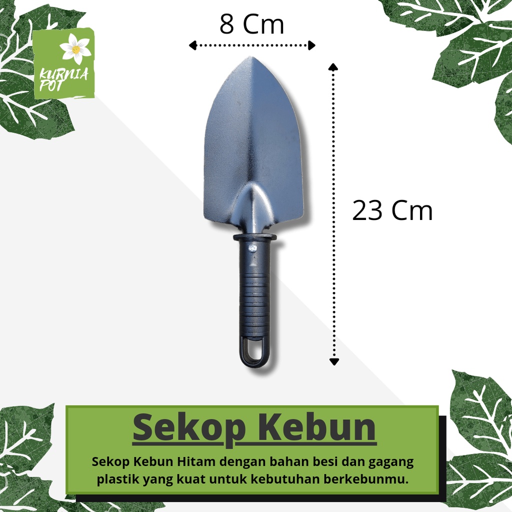 Jual Sekop Mini Taman Kebun Garden Tool Skop Sendok Tanah Tanaman Hitam ...