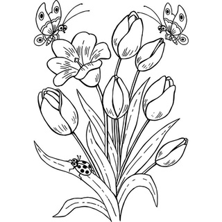 Jual Gambar Sketsa Mewarnai Tema Bunga | Seketsa Lukis | Drawing Sketch ...