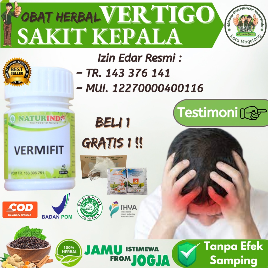 Jual Obat Vertigo Sakit Kepala Berat Sebelah Migrain Migren Berputar ...