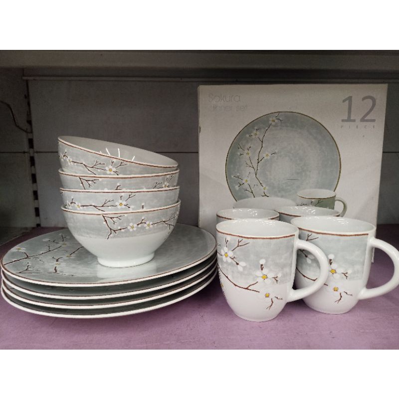 Jual Dinner Set Sakura 12pcs | Shopee Indonesia