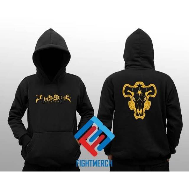 Jual JAKET SWEATER HOODIE ANIME BLACK CLOVER LOGO BLACK BULL BANTENG ...