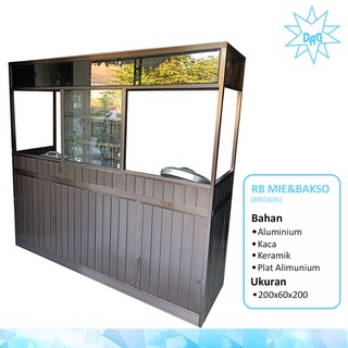 Jual Rombong bakso alumunium | rombong mie ayam alumunium kaca ...