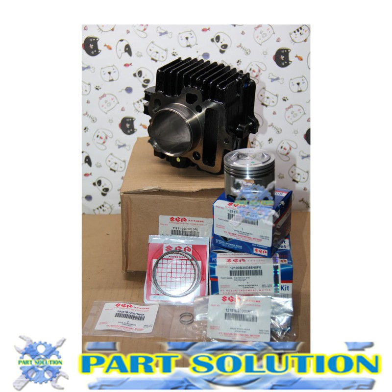 Jual Cylinder Silinder Blok Seher dan Piston set Suzuki Shogun 110 os std Dijamin Original ...