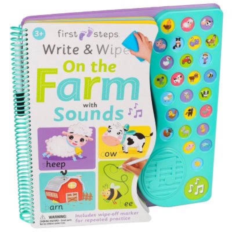 Jual First Steps Write & Wipe ABC / FIRST WORDS / ON THE FARM with ...