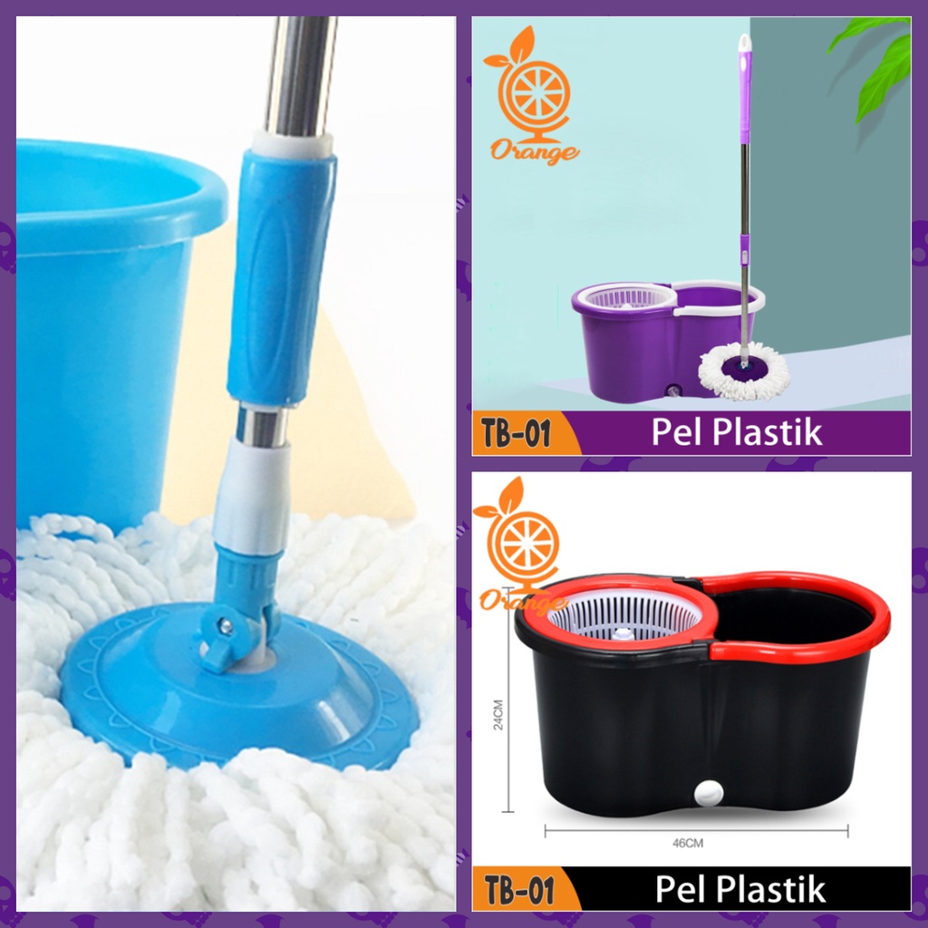 Jual Spin Mop Stainlees Steel TB01 Dengan Ember Pengering Putar 360 ...