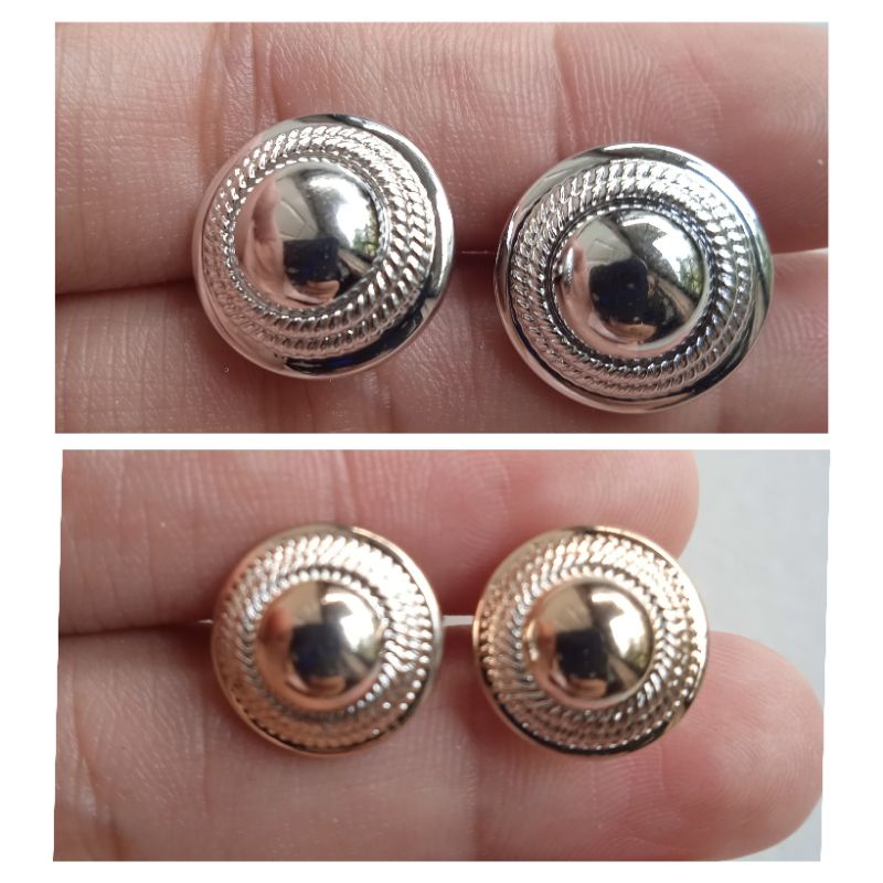 Jual kancing jamur silver gold 20 mm, 15 mm dan 13 mm | Shopee Indonesia