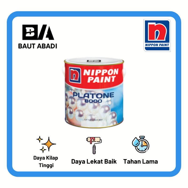 Jual Cat Kayu dan Besi Nippon Paint Platone 8000 1 | Shopee Indonesia