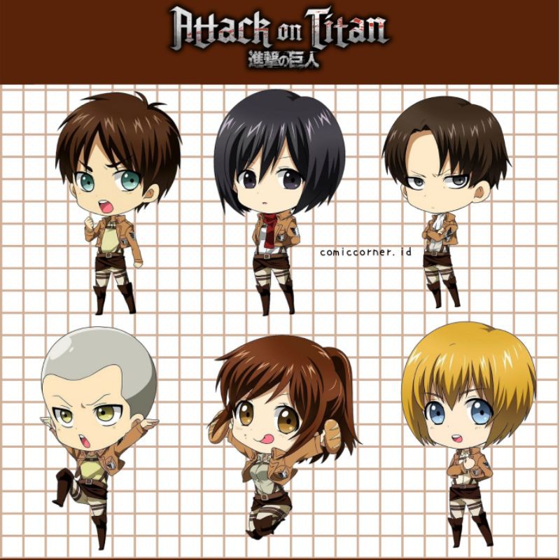 Jual Stiker aot/ sticker attack on titan/ anime shingeki no kyojin ...