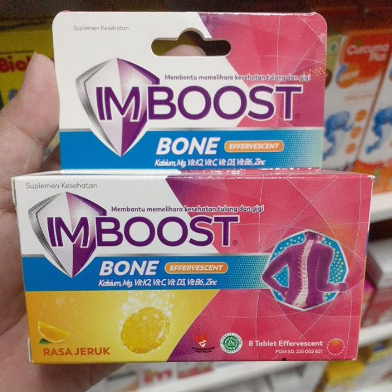 Jual IMBOOST BONE EFFERVESCENT RASA JERUK ISI 8 | Shopee Indonesia