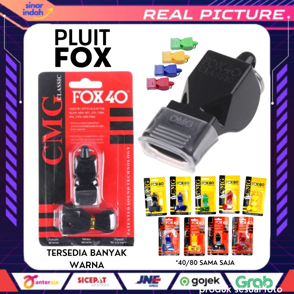 Jual PELUIT WASIT BOLA BASKET VOLI FUTSAL PLUIT FOX 40/80 BONUS LANYARD ...