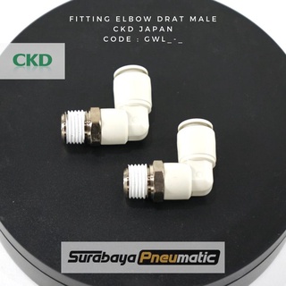 Jual CKD - Fitting Elbow Drat Male - GWL8-6 (OD8mm, Drat 1/8) - Japan ...