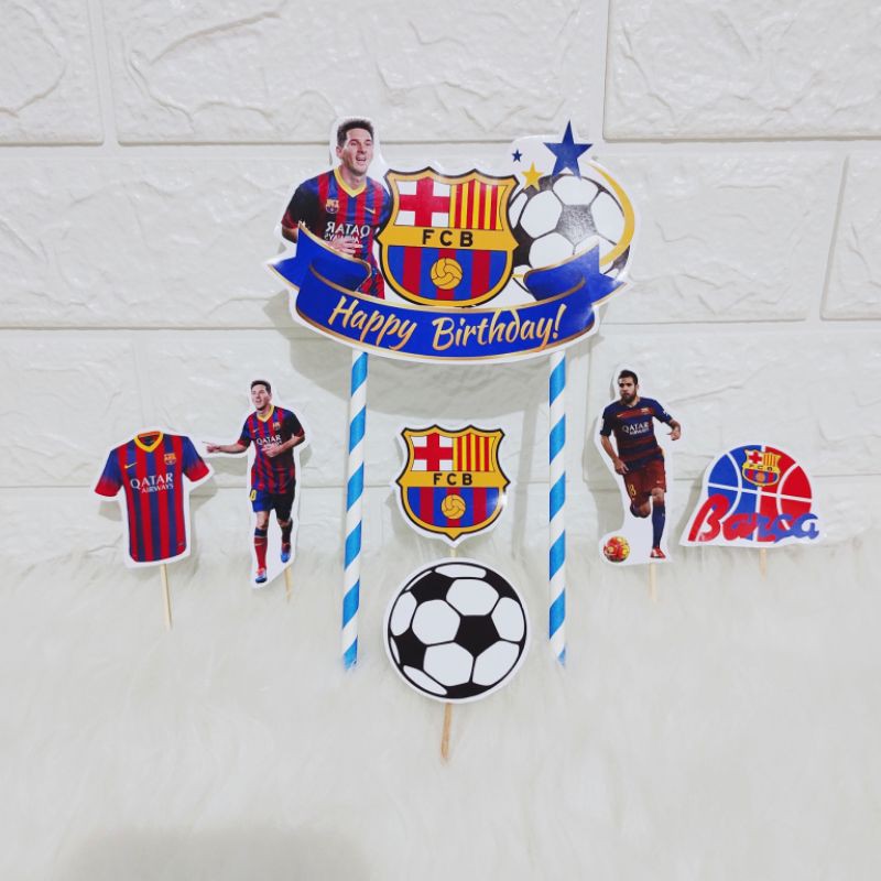 Jual Topper Barcelona topper sepak bola topper happy birthday topper ...