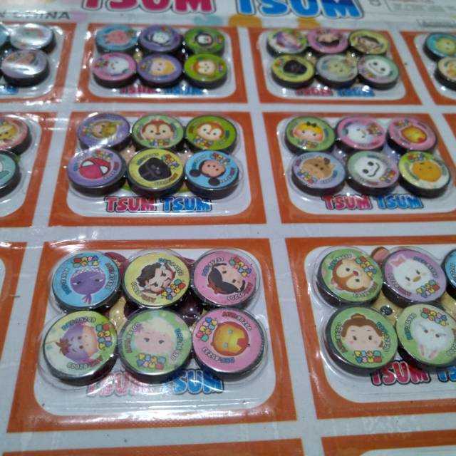 Jual MAGNET MAINAN ~ MAGNET KANCING KARAKTER (1 set isi 6 pcs ...