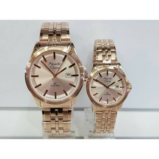 Jual Jam Tangan Alexandre Christie Couple Gold Original | Shopee Indonesia