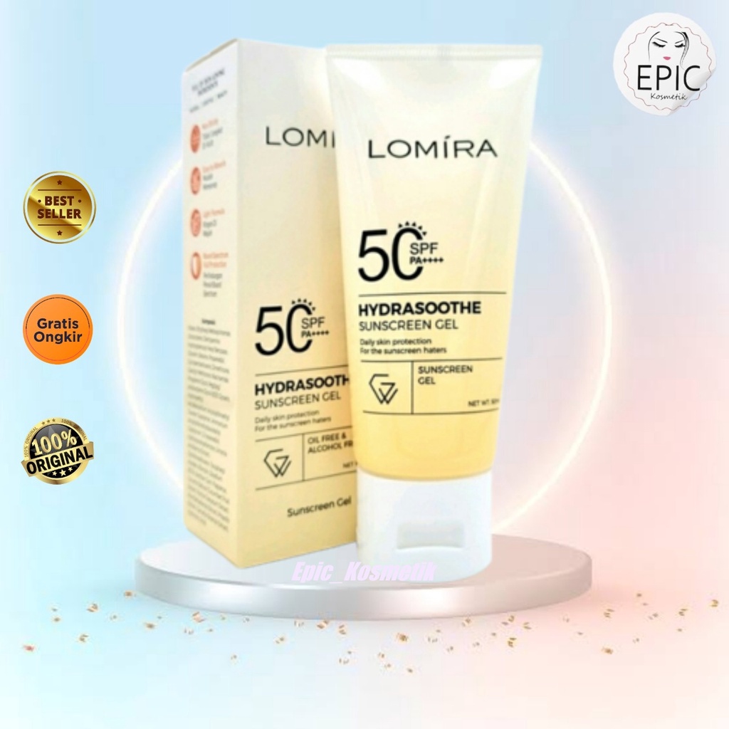 Jual LOMIRA Hydrasoothe Sunscreen Gel SPF 50 PA++ 50ml Bpom - Epic ...